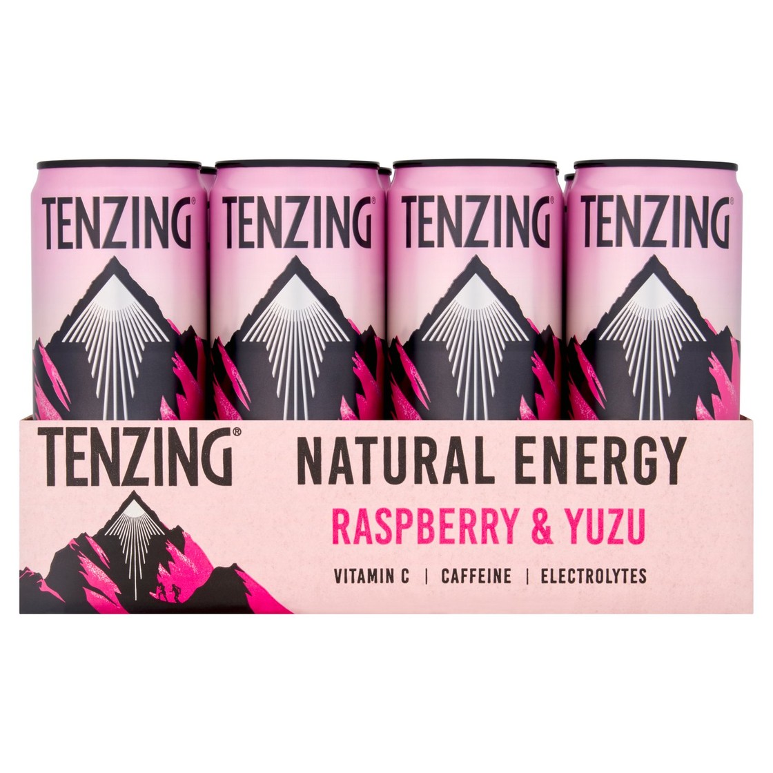 TENZING Natural Energy Raspberry & Yuzu Case - Ocado