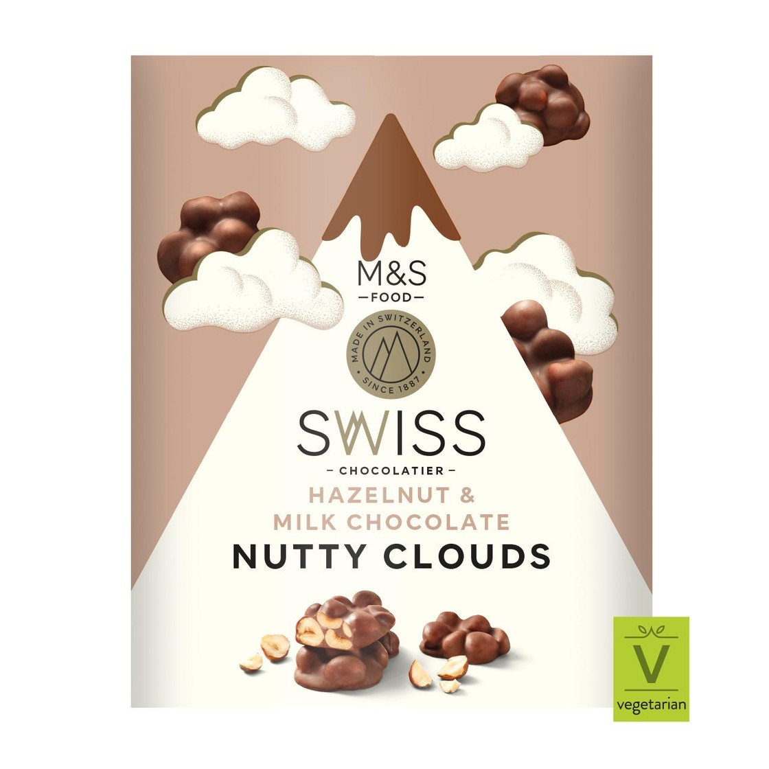 M&S Swiss Hazelnut & Milk Chocolate Nutty Clouds - Ocado