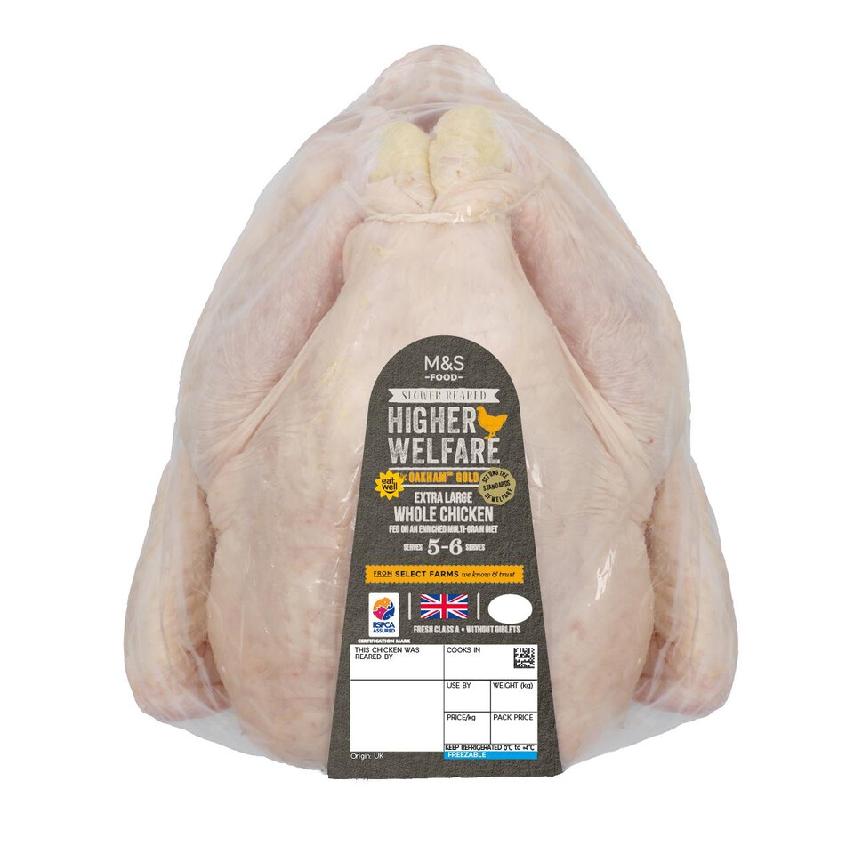 M&S Oakham Gold Extra Large Whole Chicken - Ocado