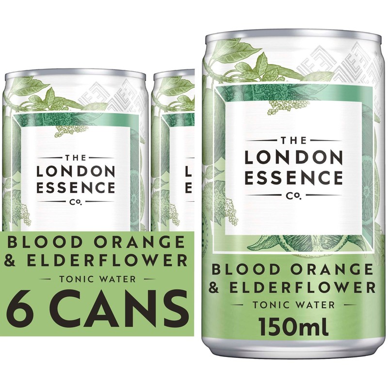 London Essence Co. Blood Orange & Elderflower Tonic Water Cans - Ocado