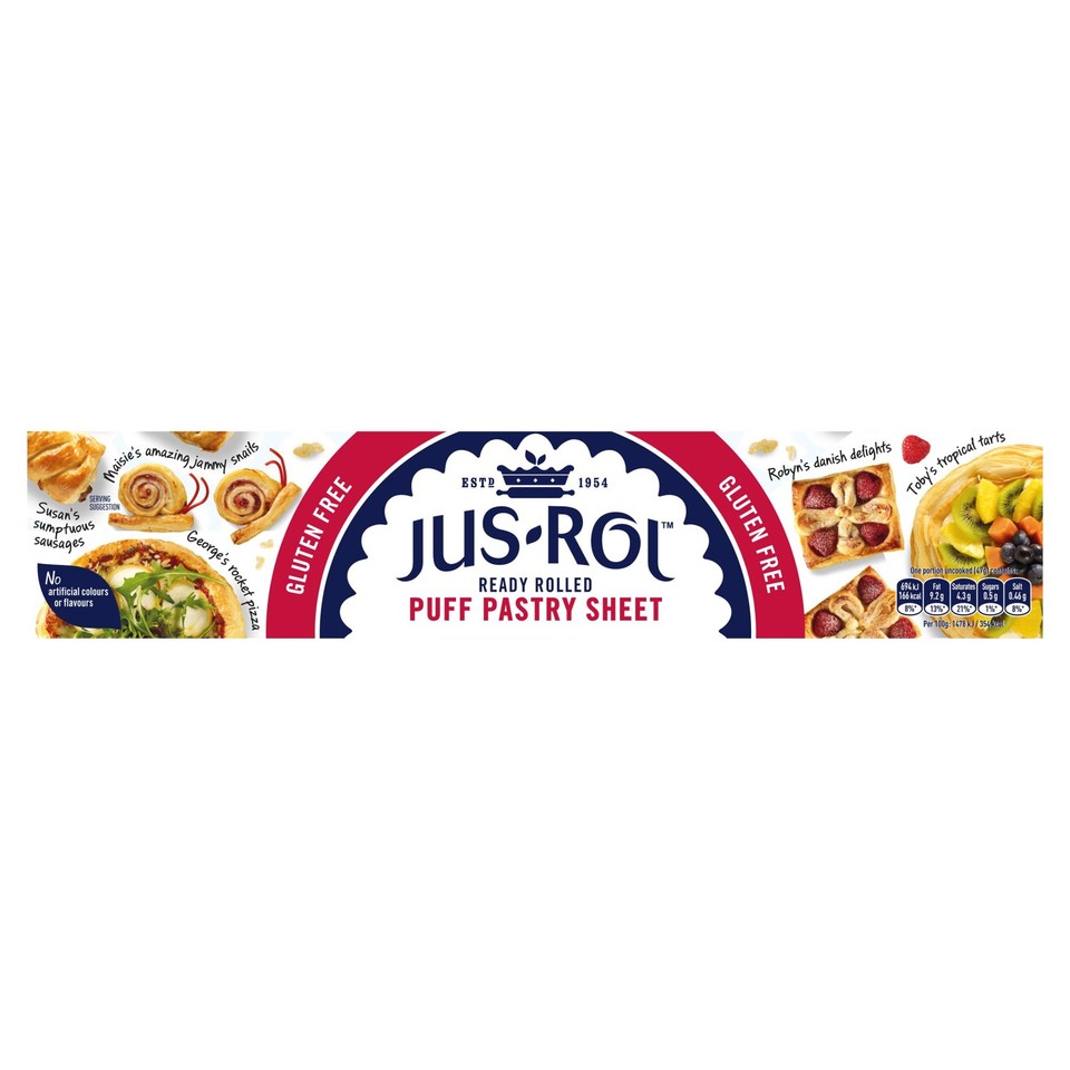 Jus-Rol Gluten Free Ready Rolled Puff Pastry Sheet - Ocado