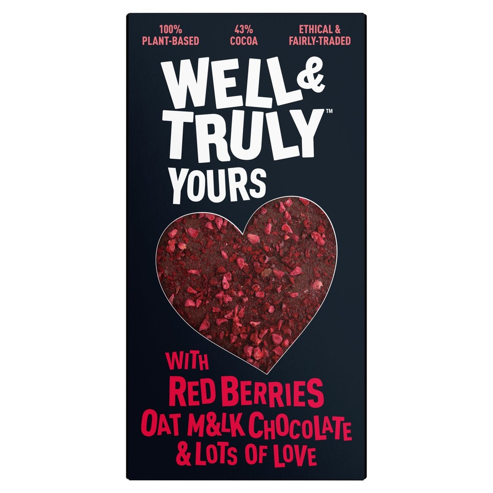 Well&Truly Red Berries Oat M&lk Chocolate - Ocado