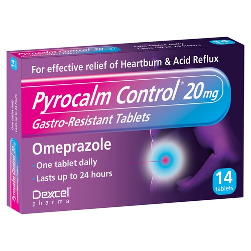Pyrocalm Control Omeprazole Heartburn Tablets - Ocado