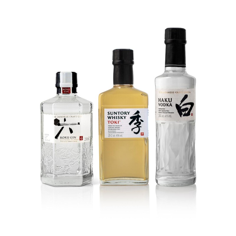 Roku Gin, Toki Whisky & Haku Vodka. House of Suntory, Giftpack - Ocado