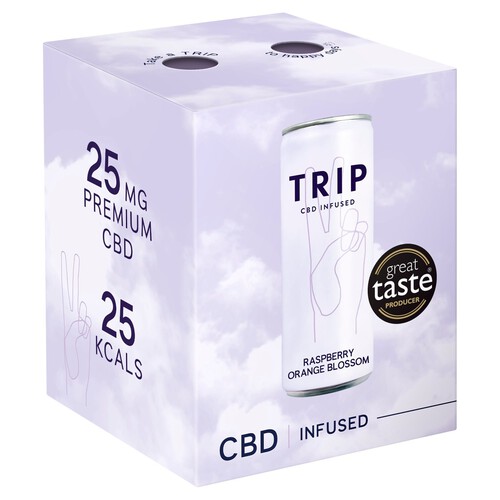 TRIP CBD Infused Raspberry Orange Blossom - Ocado