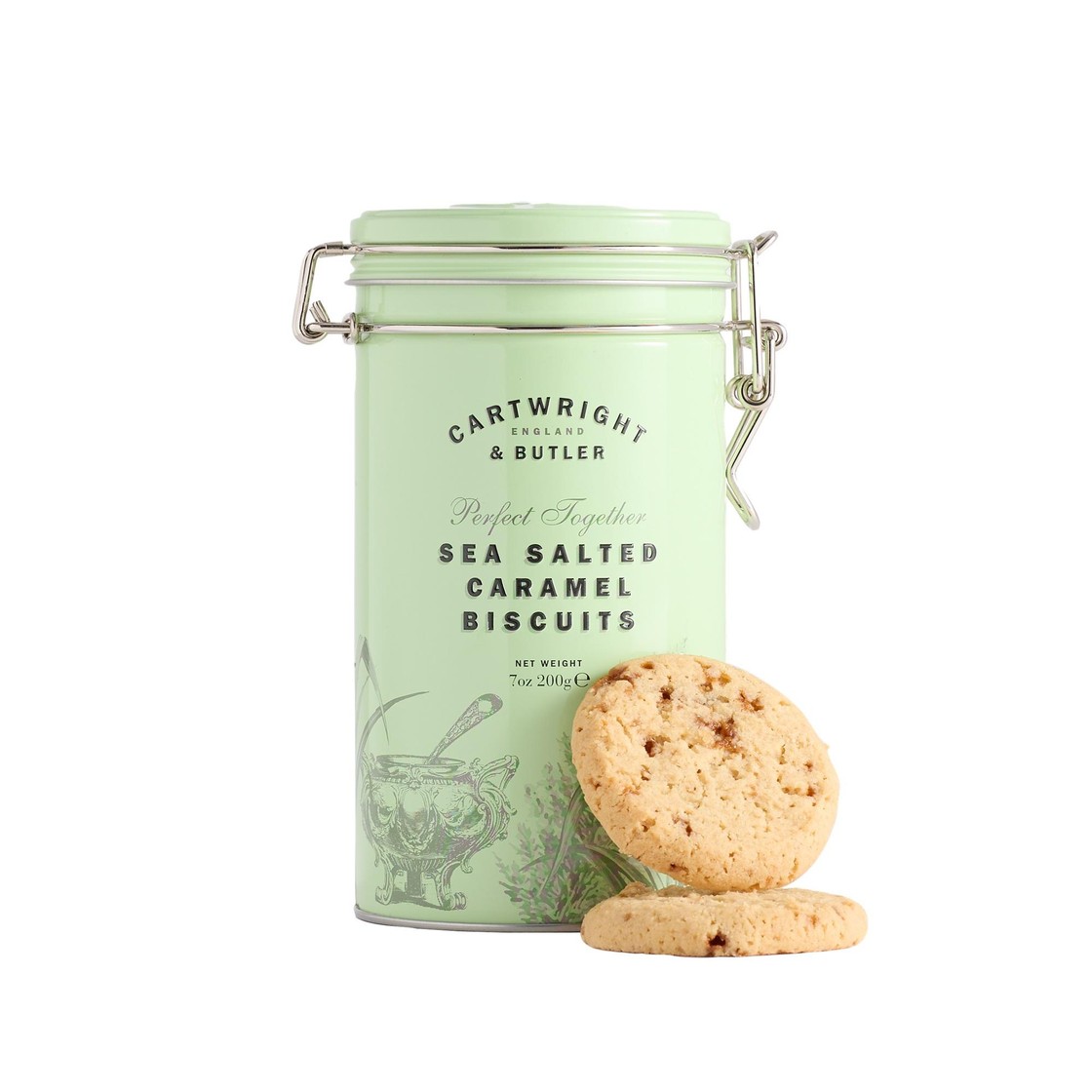 Cartwright & Butler Salted Caramel Biscuits in Tin - Ocado