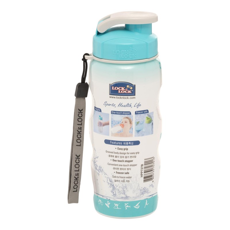 LocknLock Sports Bottle with Strap Blue 500ml - Ocado