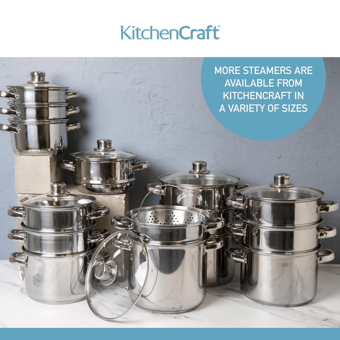 Kitchen Craft Stainless Steel Universal Steamer - Ocado