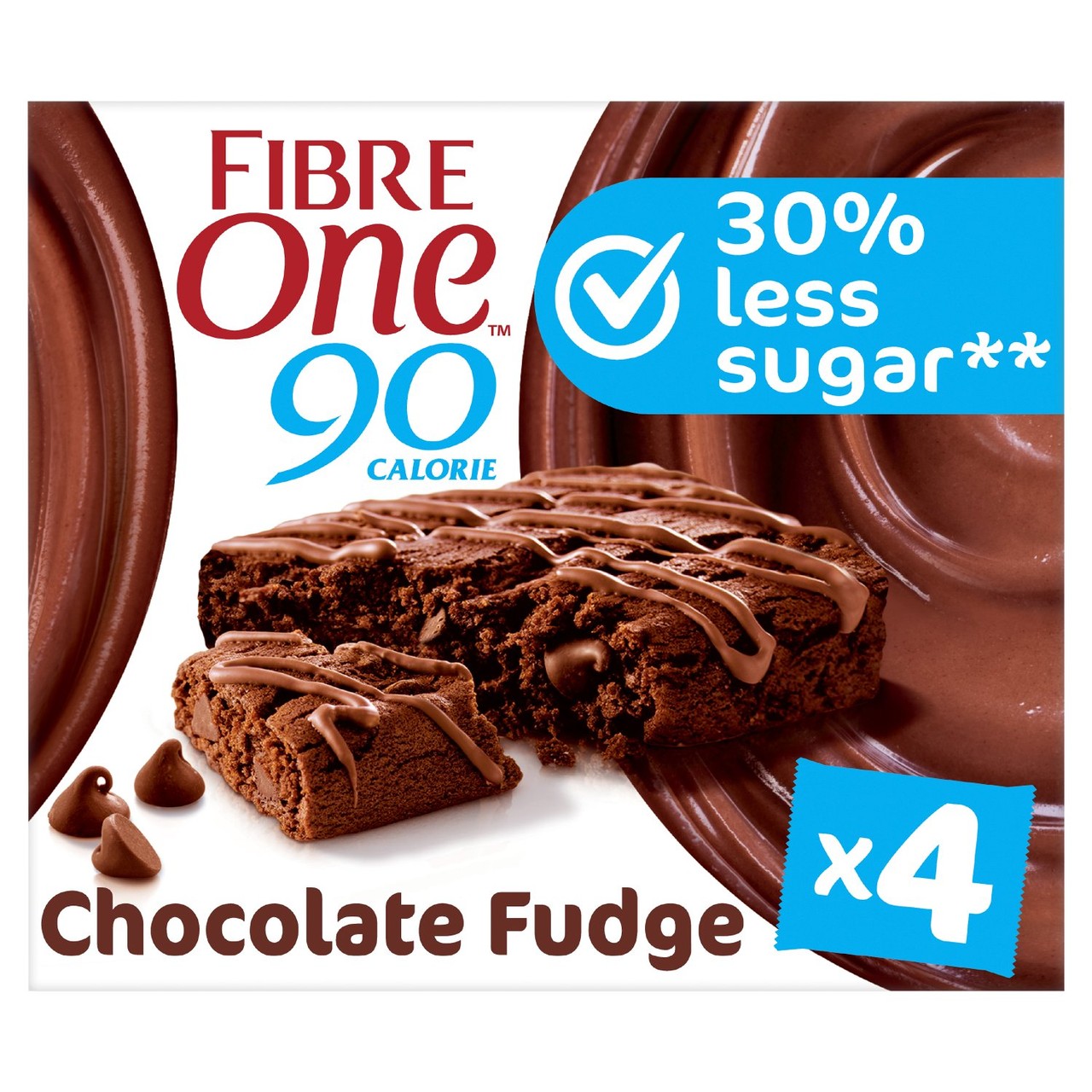 Fibre One 90 Calorie Chocolate Fudge Brownies - Ocado