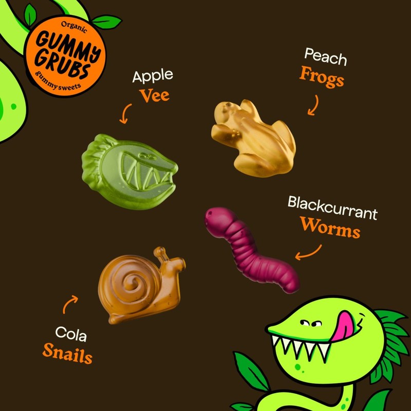 Wild Thingz Organic Sweets Gummy Grubs - Ocado