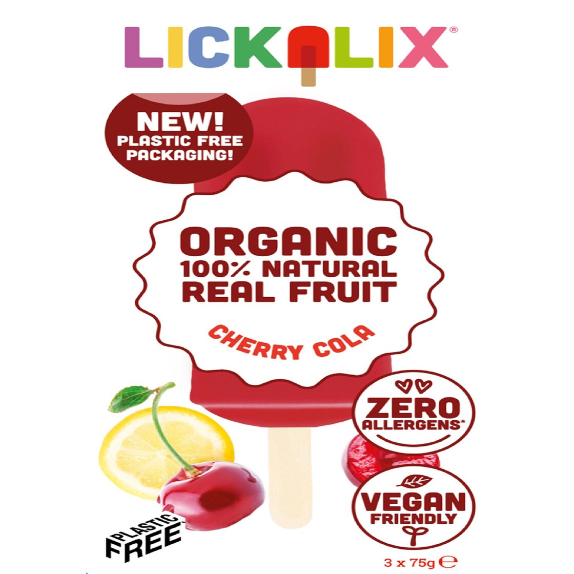 Lickalix Cherry Cola Organic Ice Lollies - Ocado