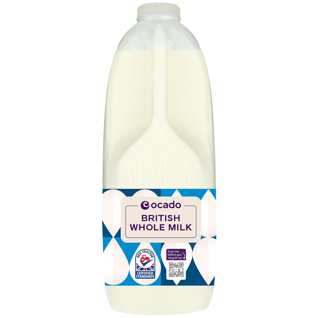 Ocado British Whole Milk 4 Pints - Ocado