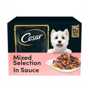 Cesar Deliciously Fresh Dog Food Pouches Mixed Selection in Sauce - Ocado