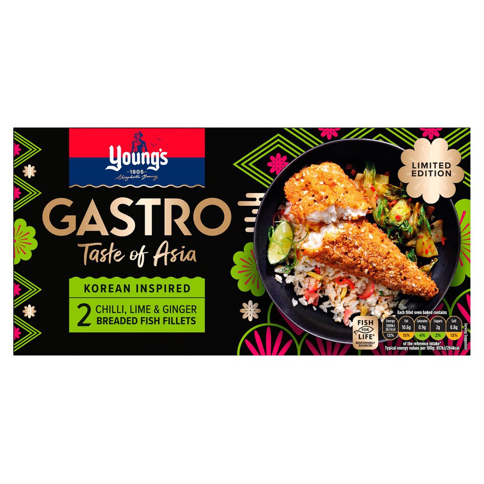 Young's Gastro Taste of Asia 2 Breaded Chilli, Lime and Ginger Fish ...