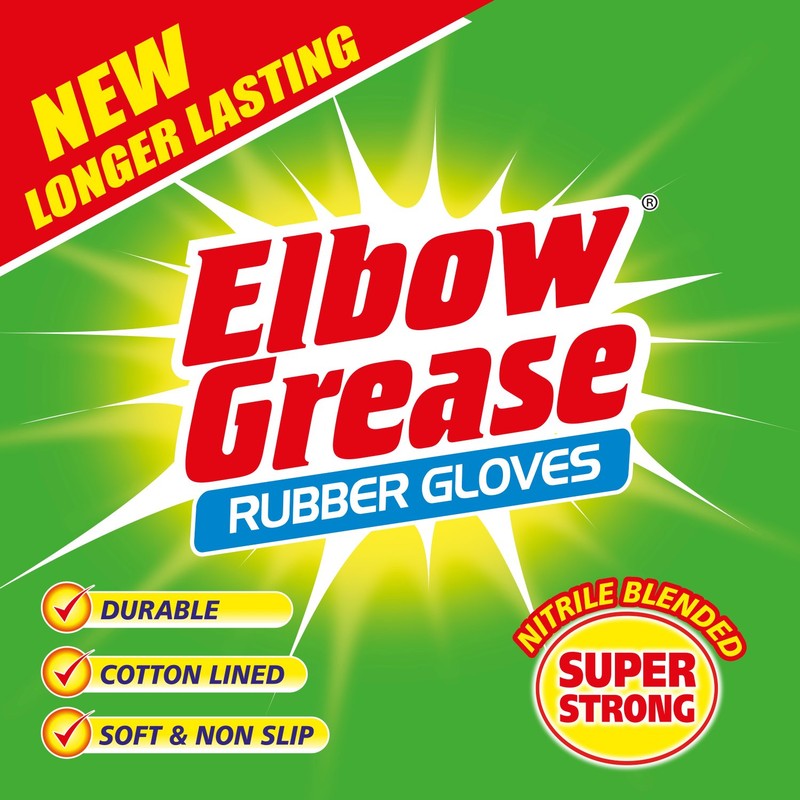 Elbow Grease Super Strong Rubber Glove Medium - Ocado