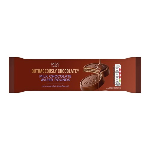 M&S Outrageously Chocolatey Milk Chocolate Wafer Rounds - Ocado