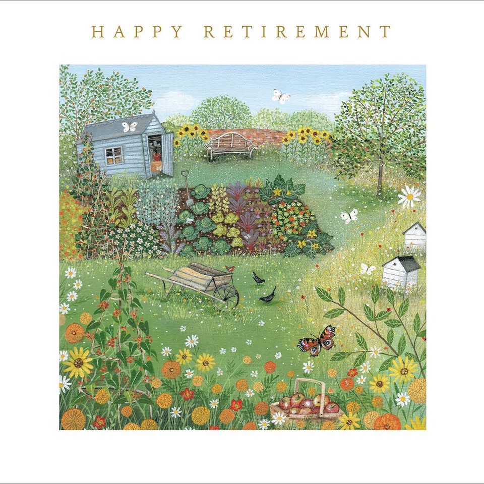 Allotment Happy Retirement Card - Ocado