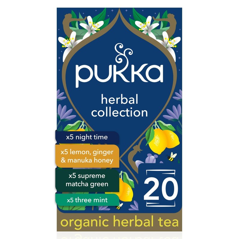 Pukka Organic Herbal Tea Collection, 4 Best Seller Flavours x20 Tea ...