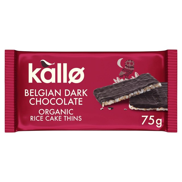 Kallo Belgian Dark Chocolate Organic Rice Cake Thins - Ocado