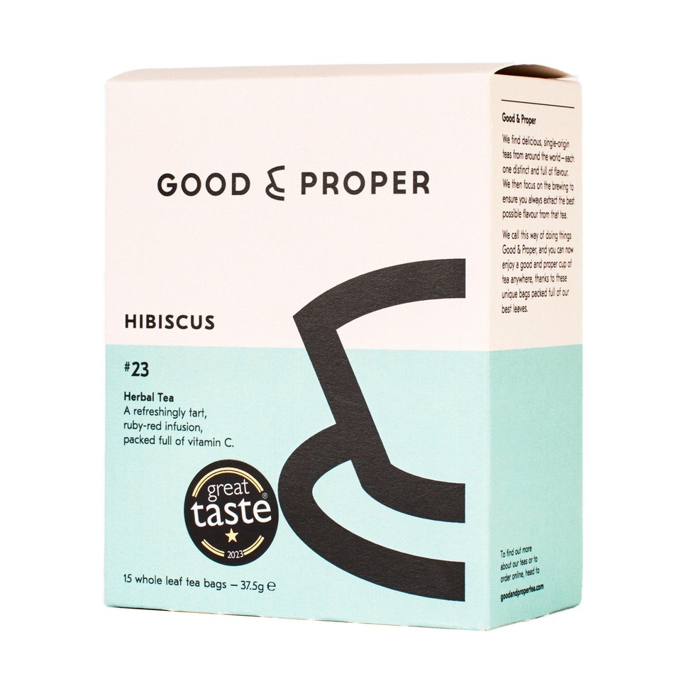 Good & Proper Tea - Hibiscus Teabags x15 - Ocado