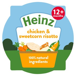 Heinz Chicken & Sweetcorn Risotto Baby Food Tray 1+ Year - Ocado