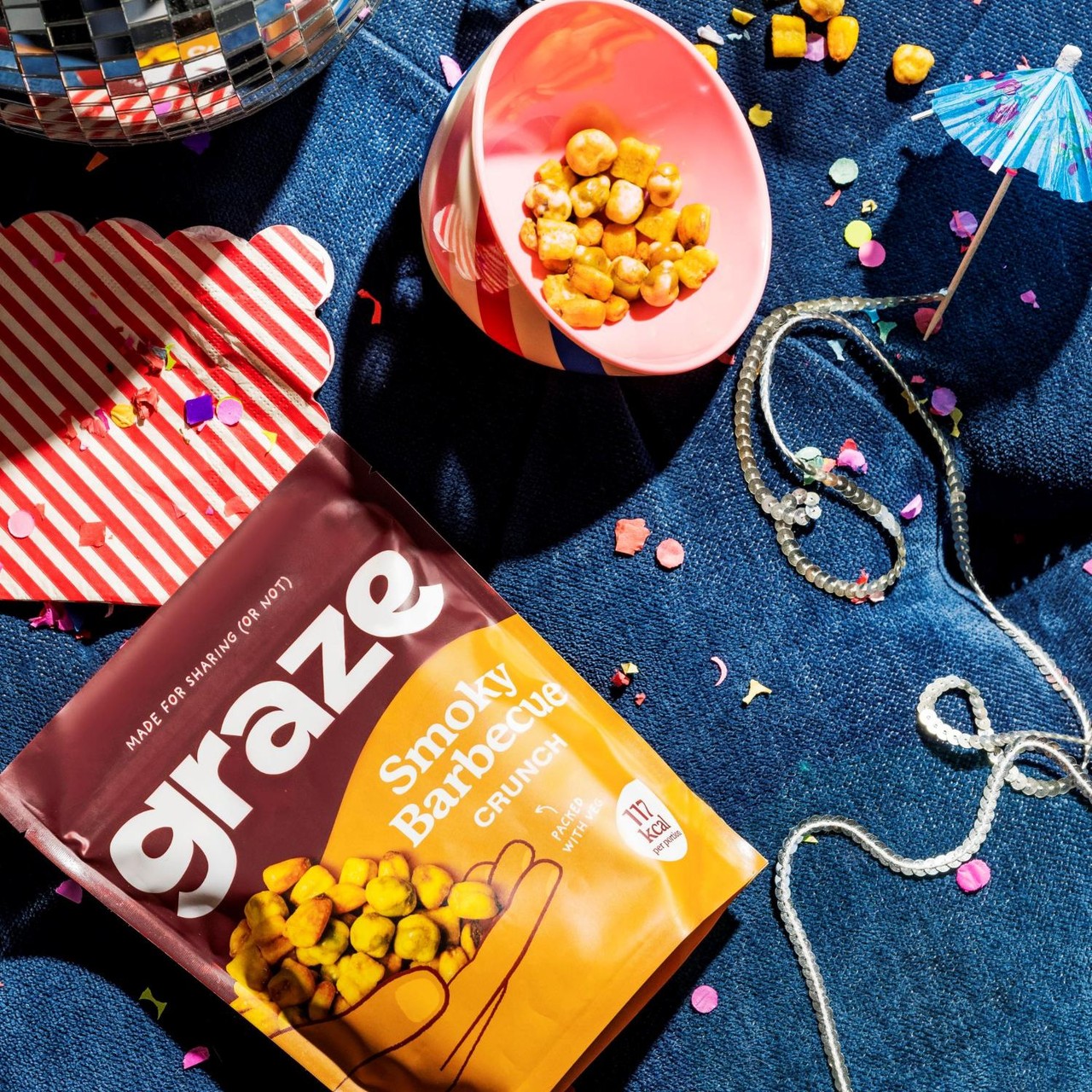 Graze Smoky BBQ Crunch Sharing Bag Snack - Ocado