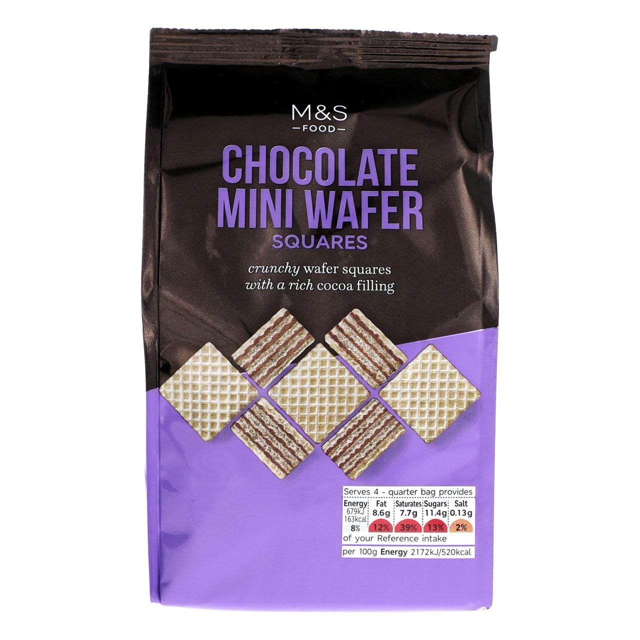 M&S Chocolate Mini Wafer Squares - Ocado