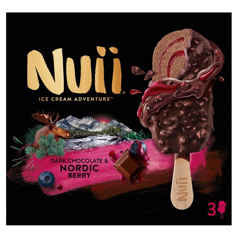 Nuii Dark Chocolate & Nordic Berry Ice Cream Stick - Ocado