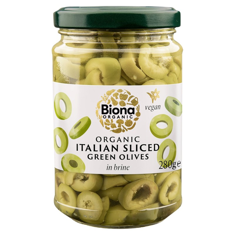 Biona Organic Sliced Green Olives - Ocado