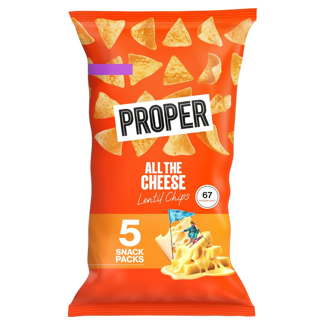 PROPERCHIPS Multipack Chips All the Cheese Lentil Chips - Ocado