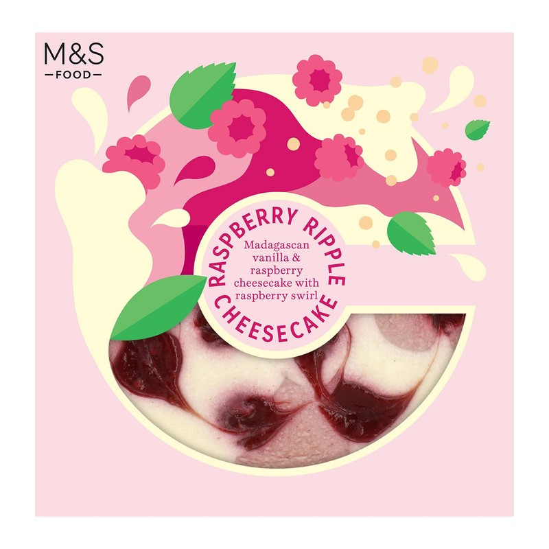M&S Raspberry Ripple Cheesecake - Ocado