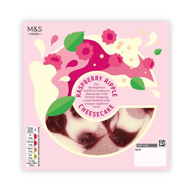 M&S Raspberry Ripple Cheesecake - Ocado
