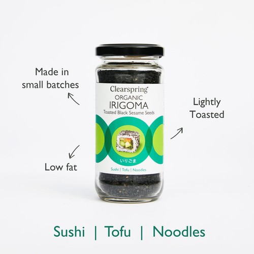 Clearspring Organic Irigoma Toasted Black Sesame Seeds - Ocado