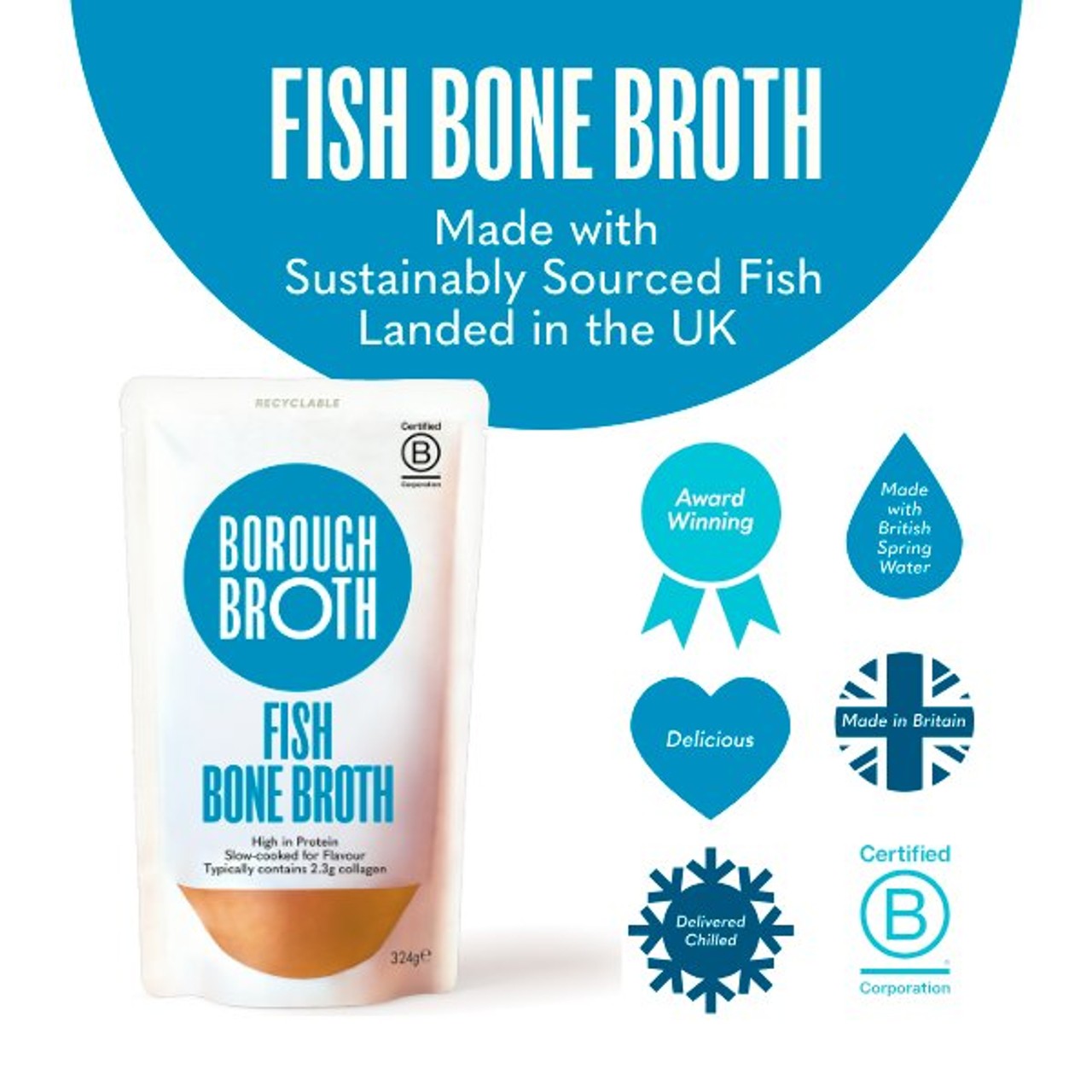 Borough Broth Sustainably Caught Fish Bone Broth - Ocado