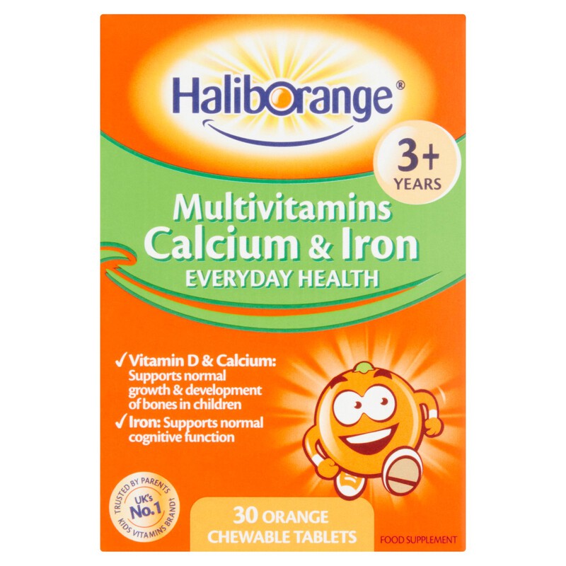 Haliborange Kid's Calcium & Iron Orange Chewable Tablets 3yrs+ - Ocado