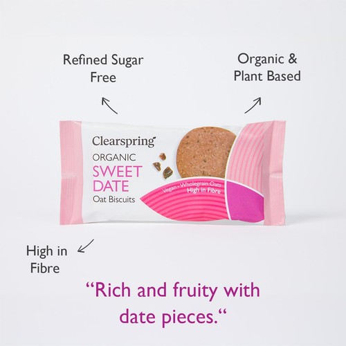 Clearspring Organic Oat Biscuits Sweet Date - Ocado