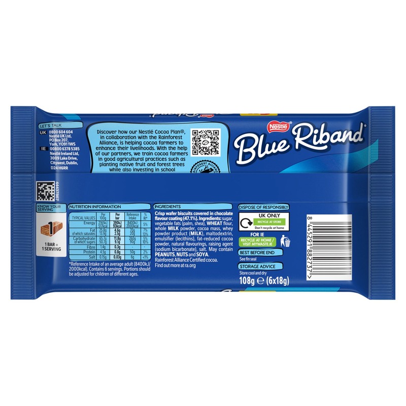 Blue Riband Biscuit Bars Multipack - Ocado