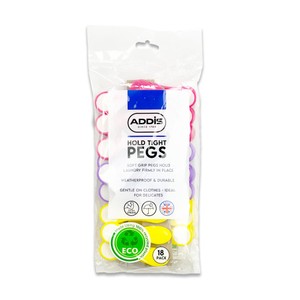 Addis Ultra Hold Tight Clothes Pegs with Soft Grip, Mixed Colours - Ocado