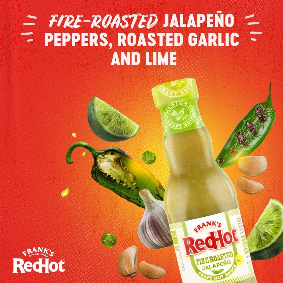 Frank's RedHot Fire-Roasted Jalapeno Craft Hot Sauce - Ocado