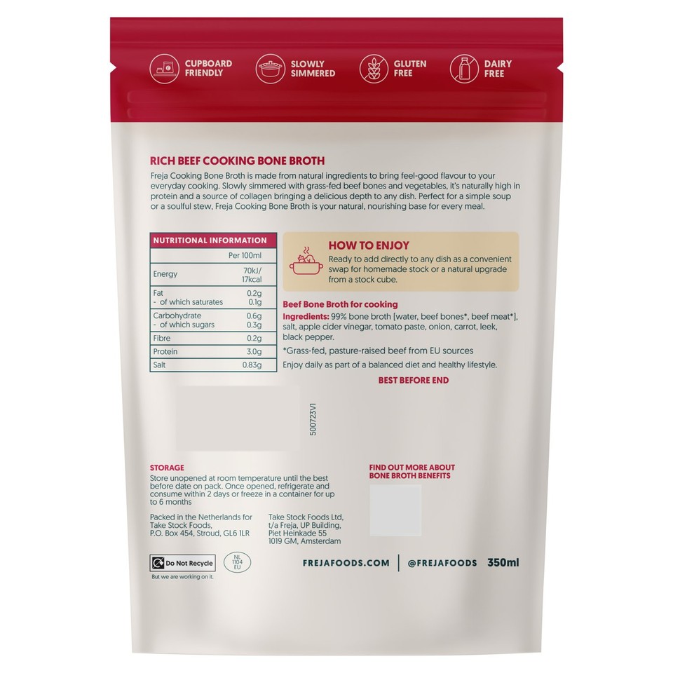 Freja Rich Beef Cooking Bone Broth - Ocado