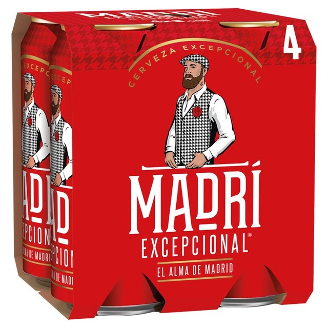 Madri Excepcional Premium Lager Beer Can - Ocado