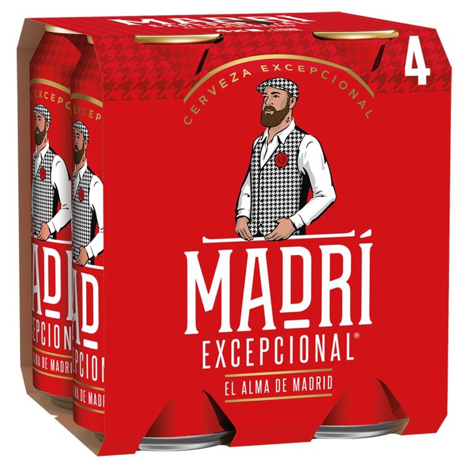 Madri Excepcional Premium Lager Beer Can - Ocado