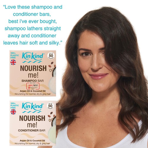 KinKind NOURISH me! Shampoo Bar With Argan Oil and Coconut Oil - Ocado
