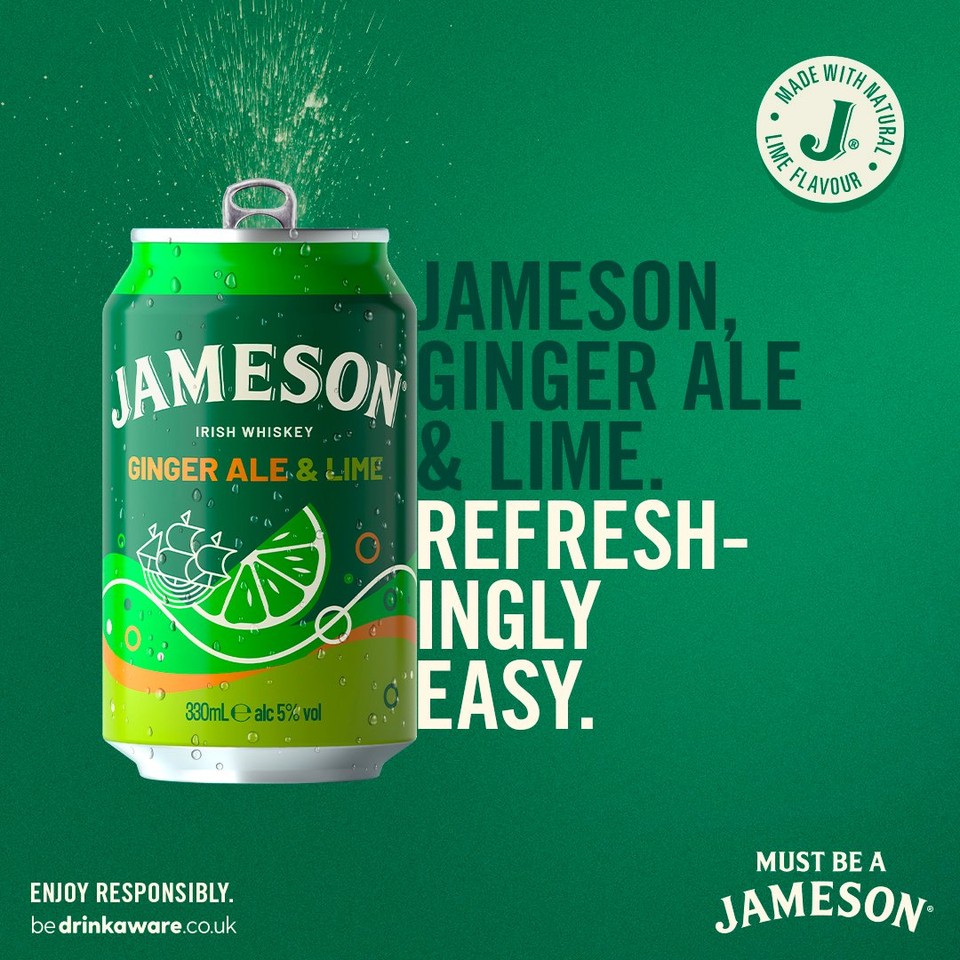Jameson, Ginger Ale and Lime Pre-Mixed Whiskey Can - Ocado