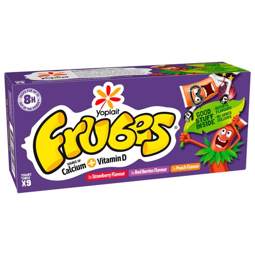 Frubes Kids Strawberry, Red Berry & Peach Yoghurt Tubes - Ocado