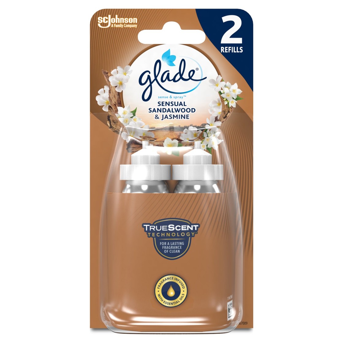 Glade Sense & Spray, Twin Refill, Sandalwood & Jasmine - Ocado