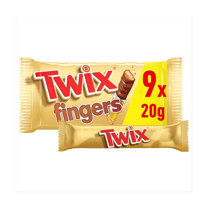 Twix Caramel & Milk Chocolate Fingers Biscuit Snack Bars Multipack - Ocado