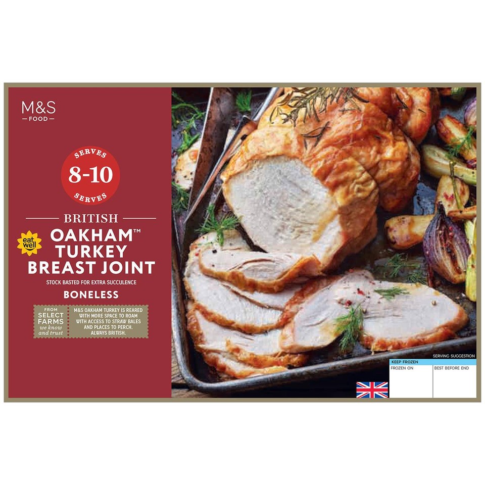 M&S British Oakham Turkey Breast Joint Boneless Frozen - Ocado