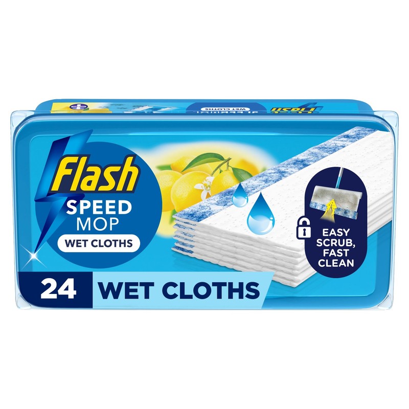Flash Speed Mop Wet Cloth Multi-Surface Refills Crisp Lemons - Ocado