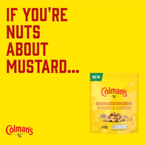 Colmans Honey & Mustard Flavoured Peanuts & Cashews - Ocado